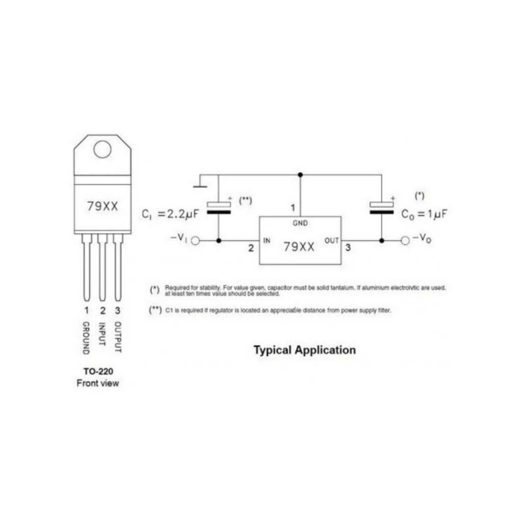 Regulador Voltaje 7924 24v 1a Negativo Lineal To220 Lm7924 – Hipercom