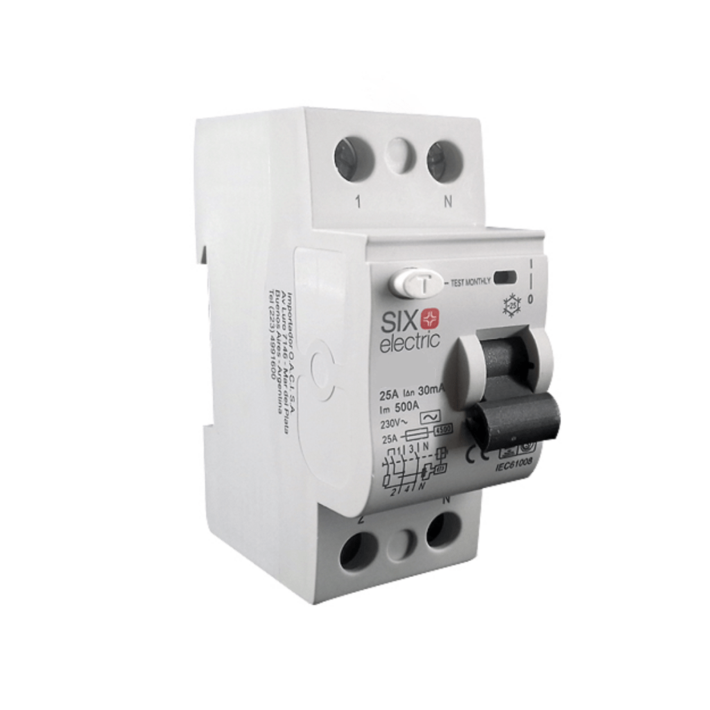 Disyuntor Diferencial Interruptor Bipolar 2x25a 30ma – Hipercom