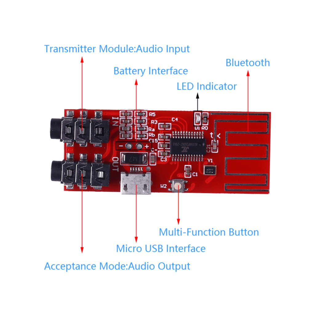 Módulo Placa Receptor Transmisor Bluetooth Auricular Estéreo – Hipercom