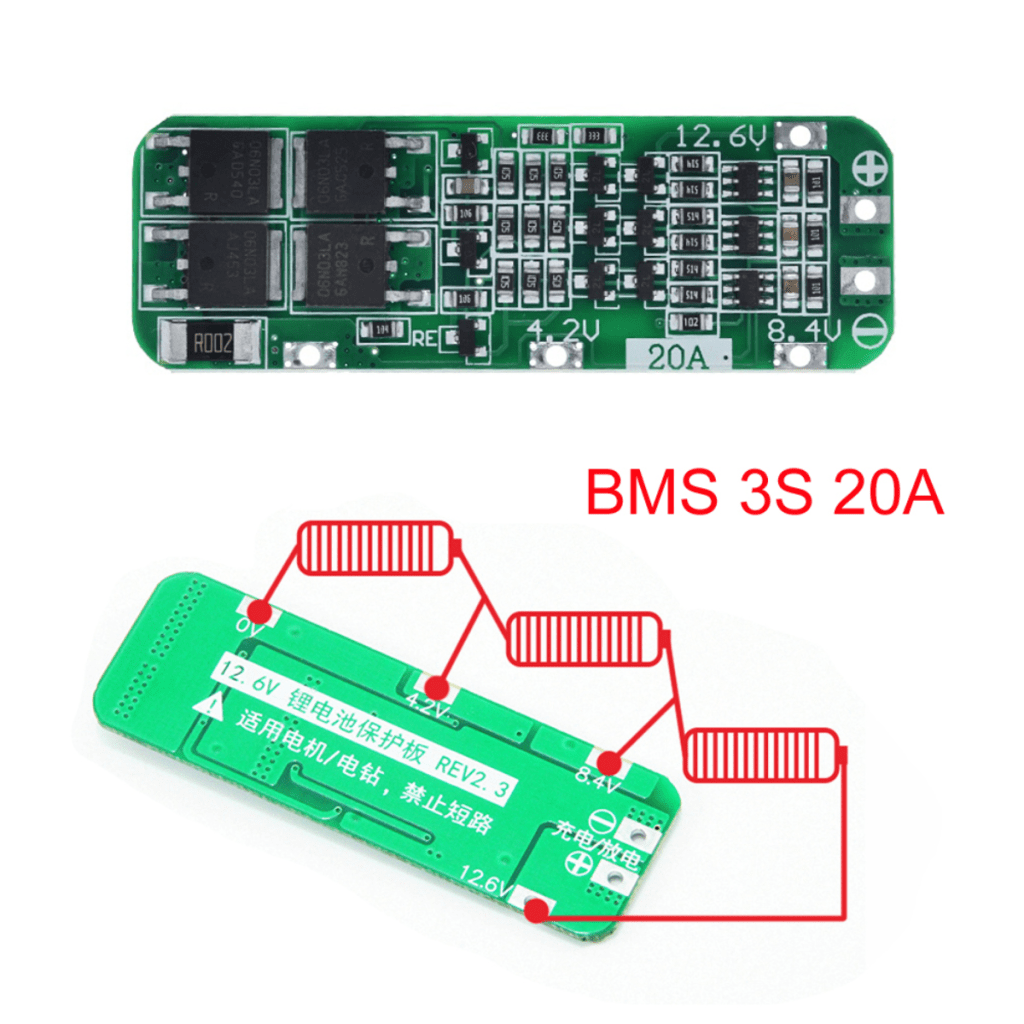 Modulo Carga Bms 3s 18650 12,6v Proteccion 20a – Hipercom
